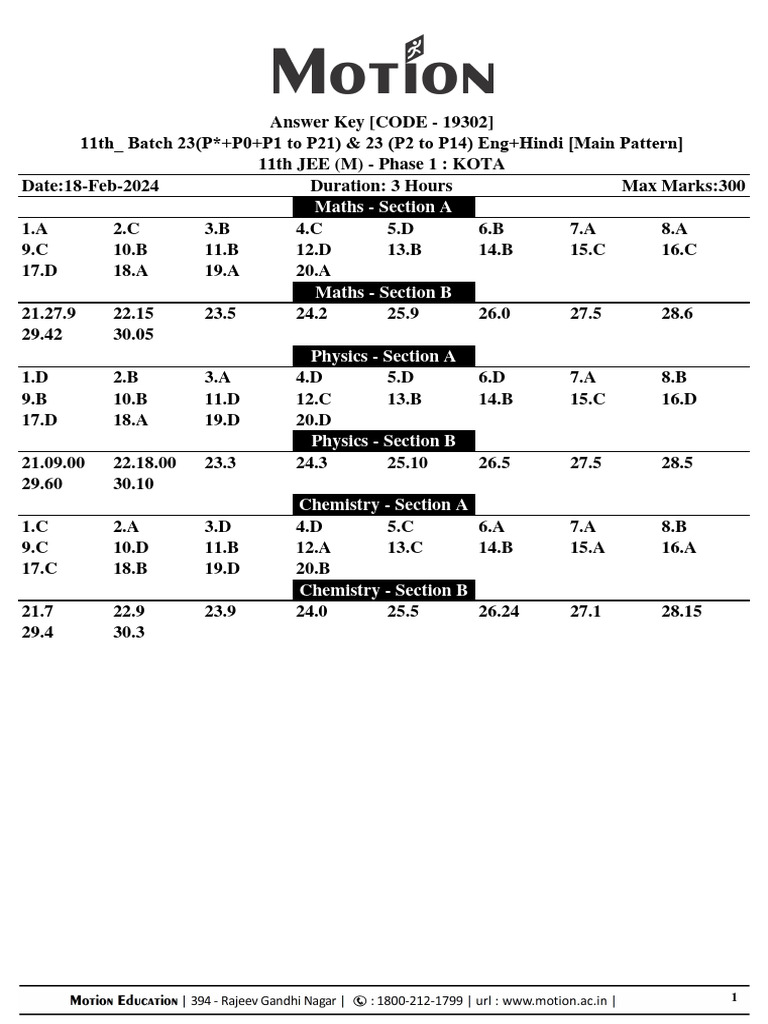(Pstar, P0... P2 To P14) - AnswerKey | PDF | Teaching Methods & Materials