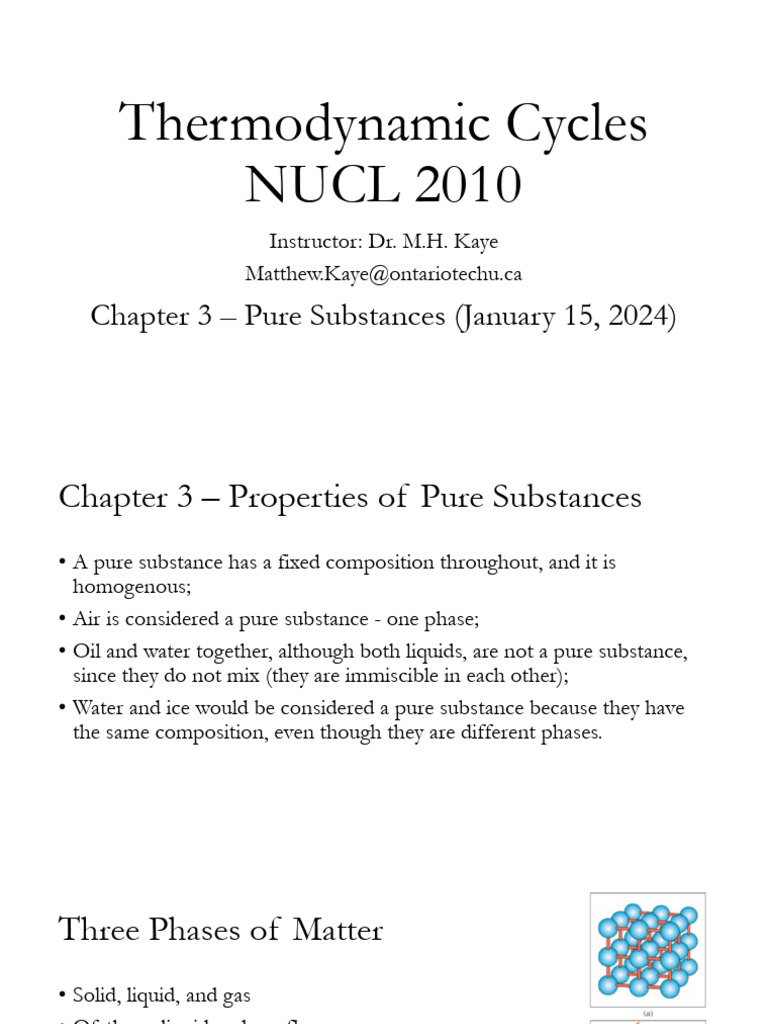 Thermodynamic Cycles Chapter 3 Pdf Phase Matter Liquids