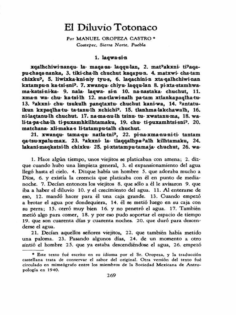 El Diluvio Totonaco | Descargar gratis PDF | Hidrología | Ciencias de ...