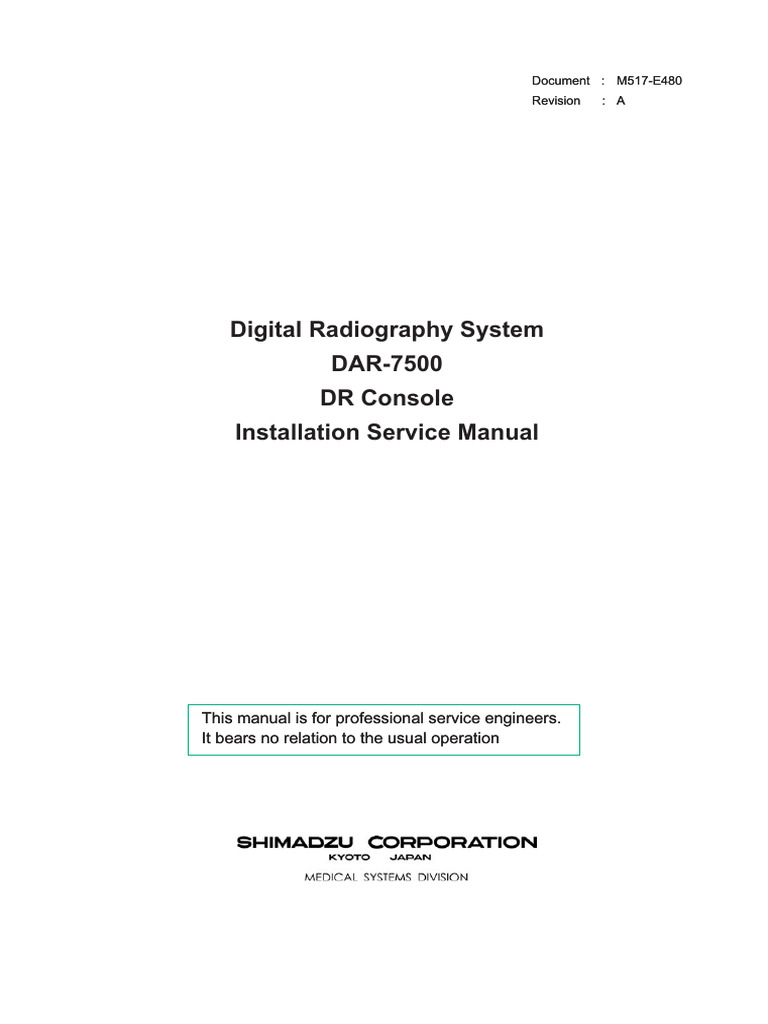 M517-E480A (DAR7500 DR Console Installation Manual) | PDF