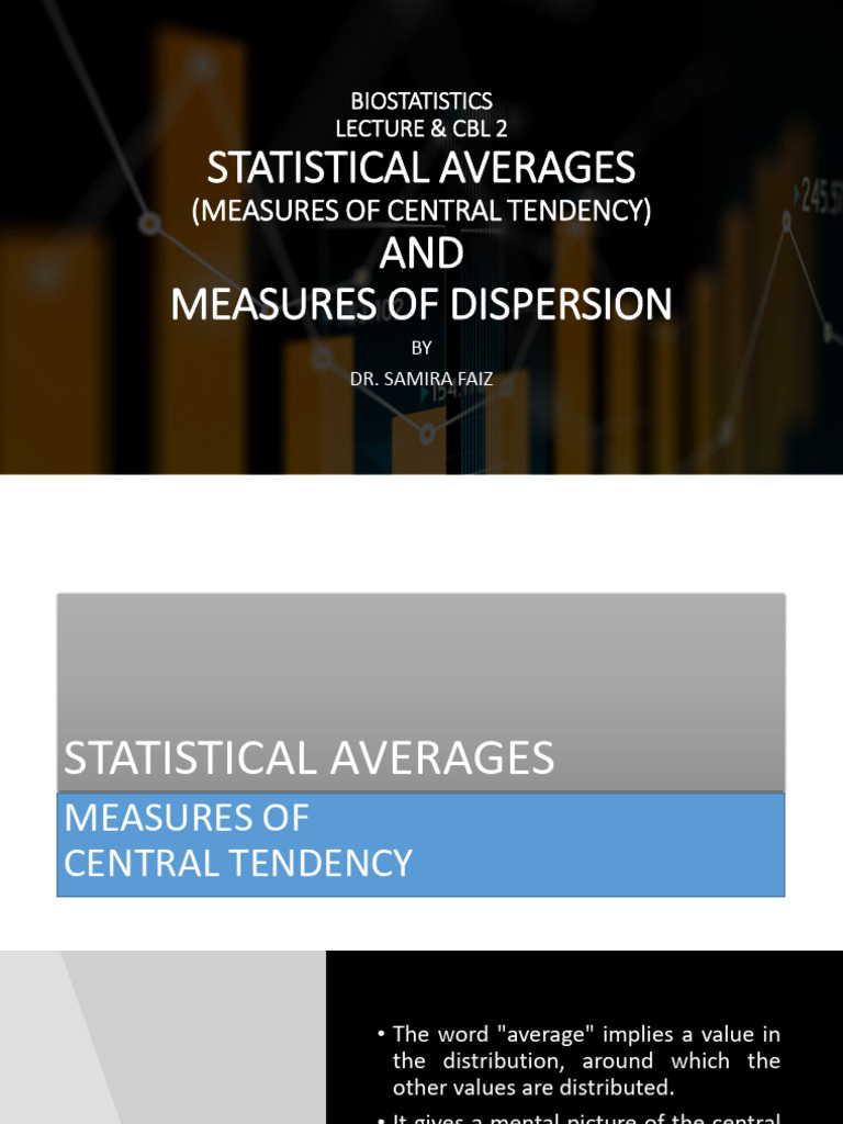 2 Central Tendency And Dispersion Sfb Pdf Variance Standard