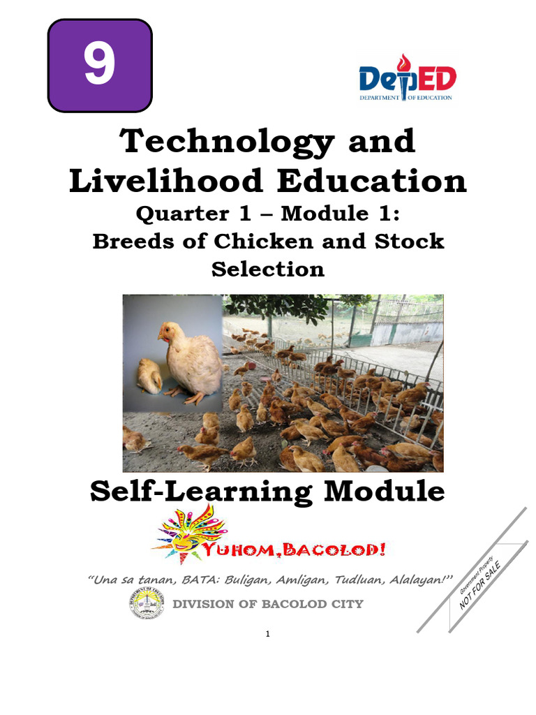 TLE 9 Organic Agri Q1 M1 | PDF | Chicken | Poultry Farming