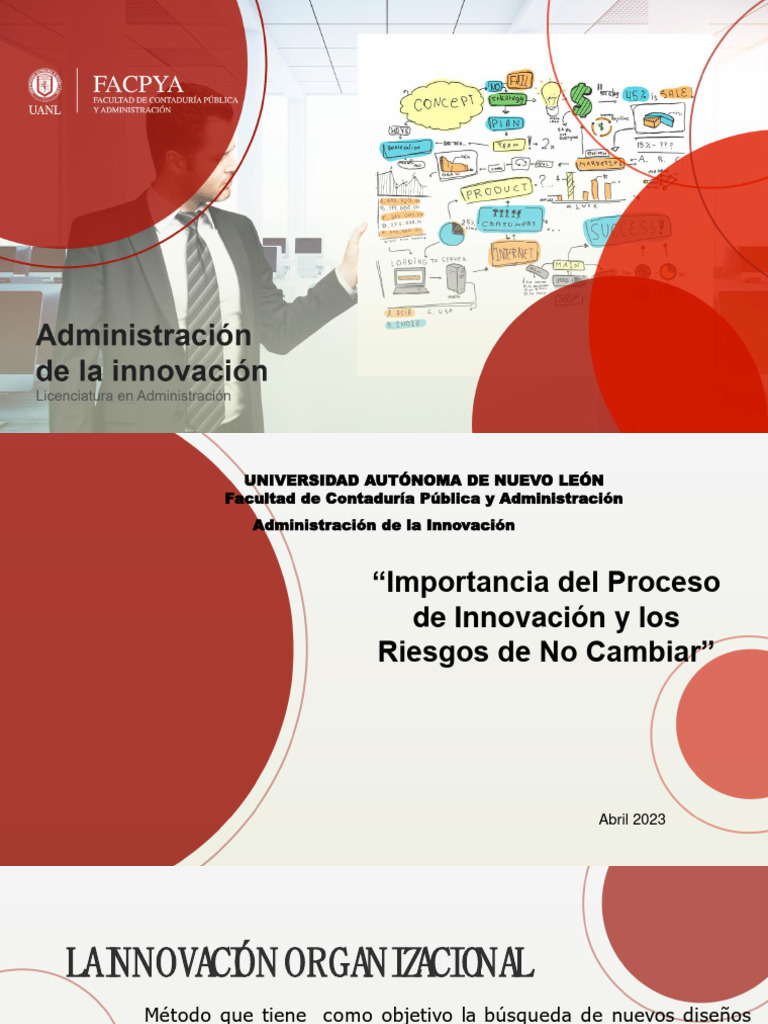 Importancia Del Proceso de Innovación y Los Riesgos de NO Cambiar ...