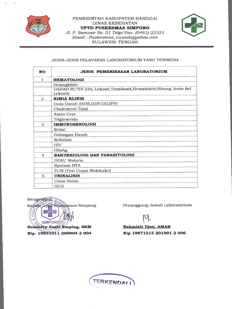 3.9.1.c BUKTI PELAKSANAAN PELAYANAN LABORATORIUM MELIPUTI ANGKA 1 S.D 9 ...