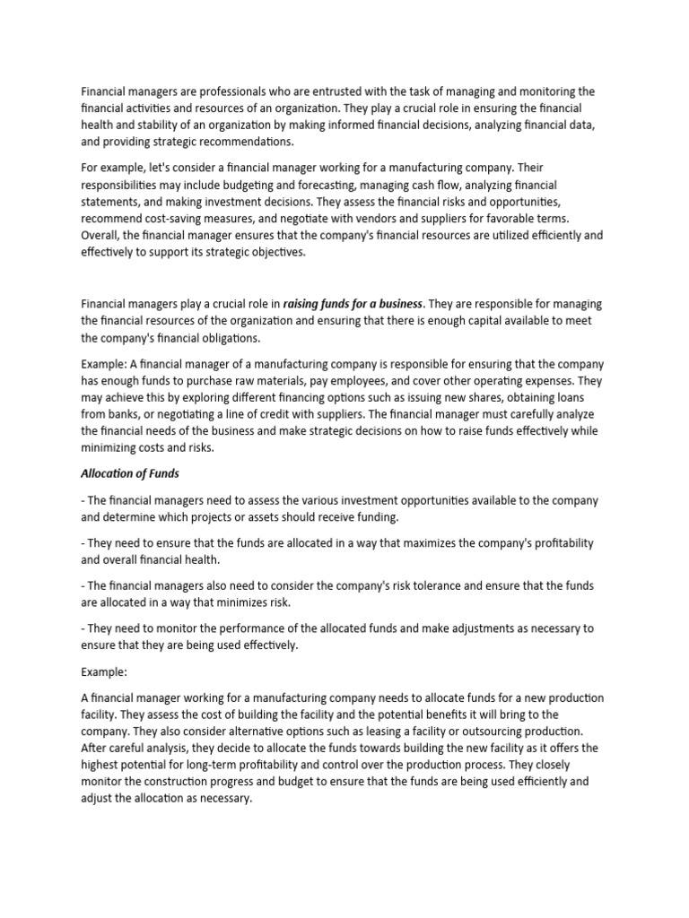 Report On Finman Explanation | PDF | Financial Capital | Investing