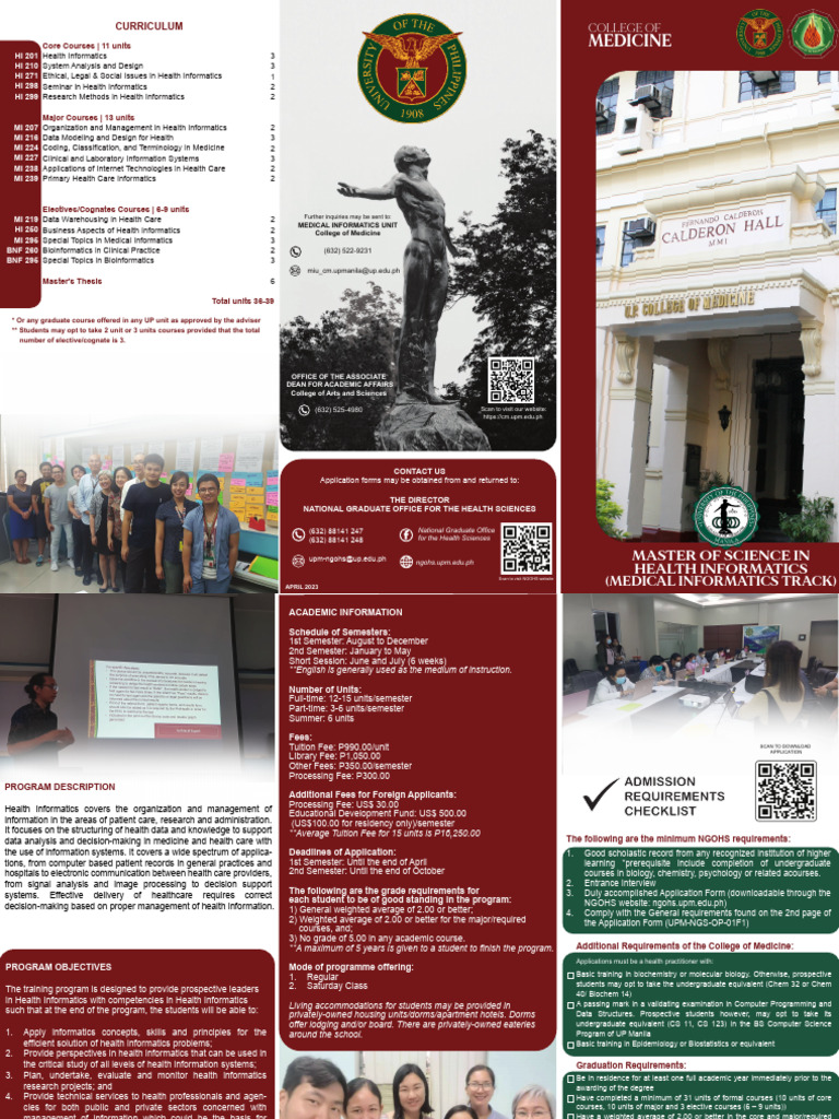 Master of Science in Health Informatics | PDF | Health Informatics ...