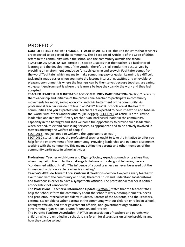 Unit Profed | PDF | Leadership | Teachers