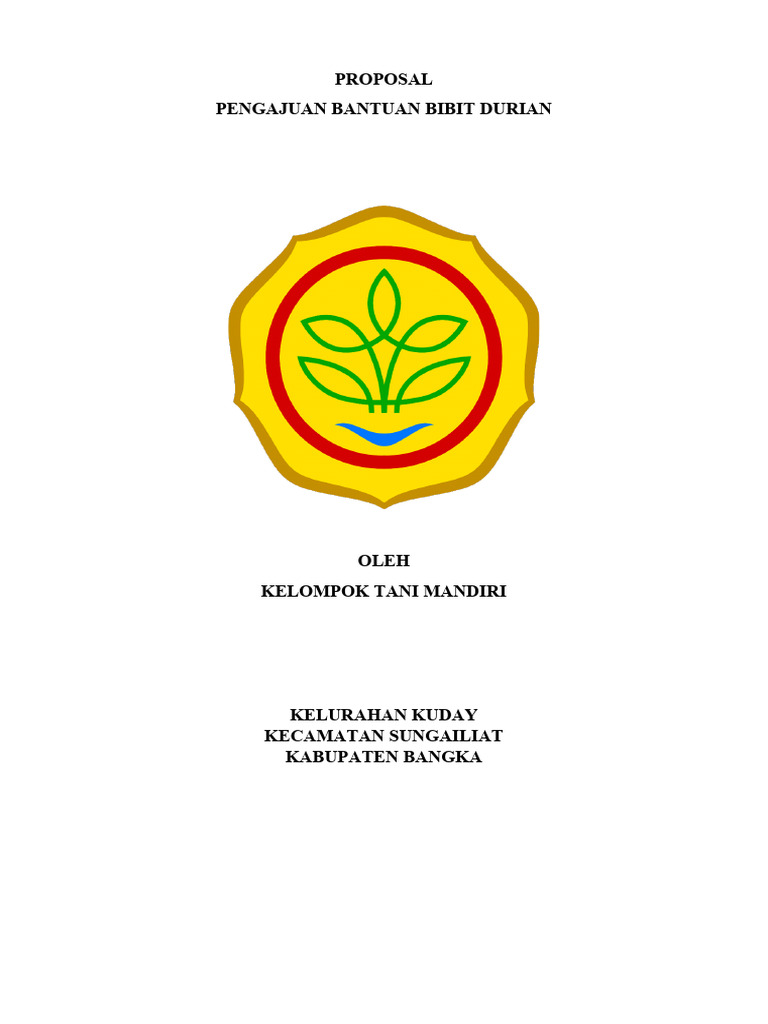 Proposal Bantuan Budidaya Durian Kuday | PDF