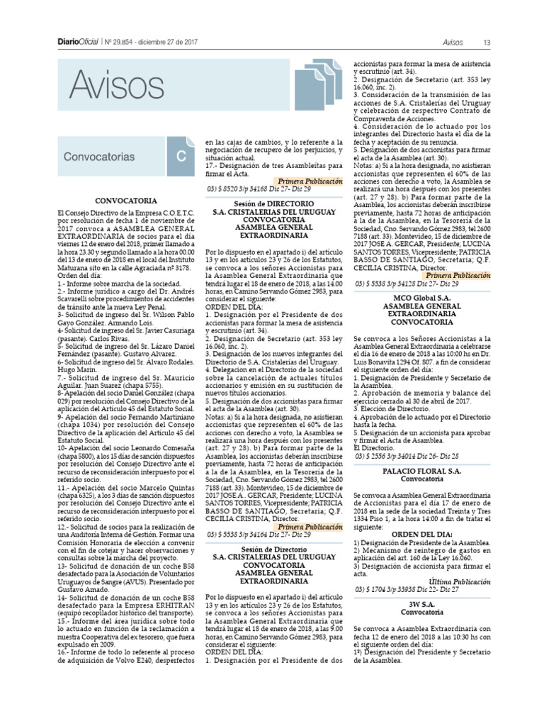 Avisos | PDF | Uruguay