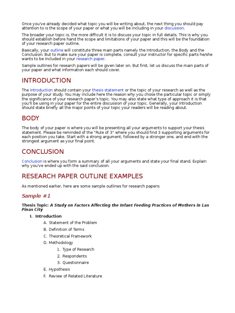 Sample Research Paper | PDF | Breastfeeding | Infant Formula