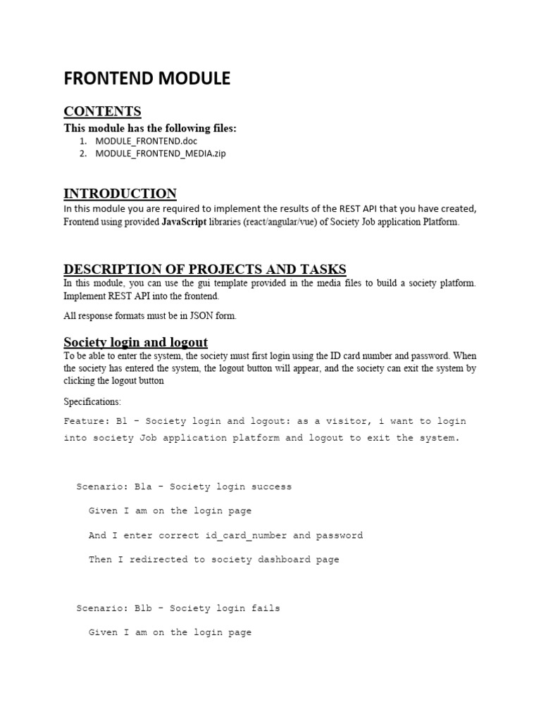 Module Frontend | Download Free PDF | Login | Software Engineering