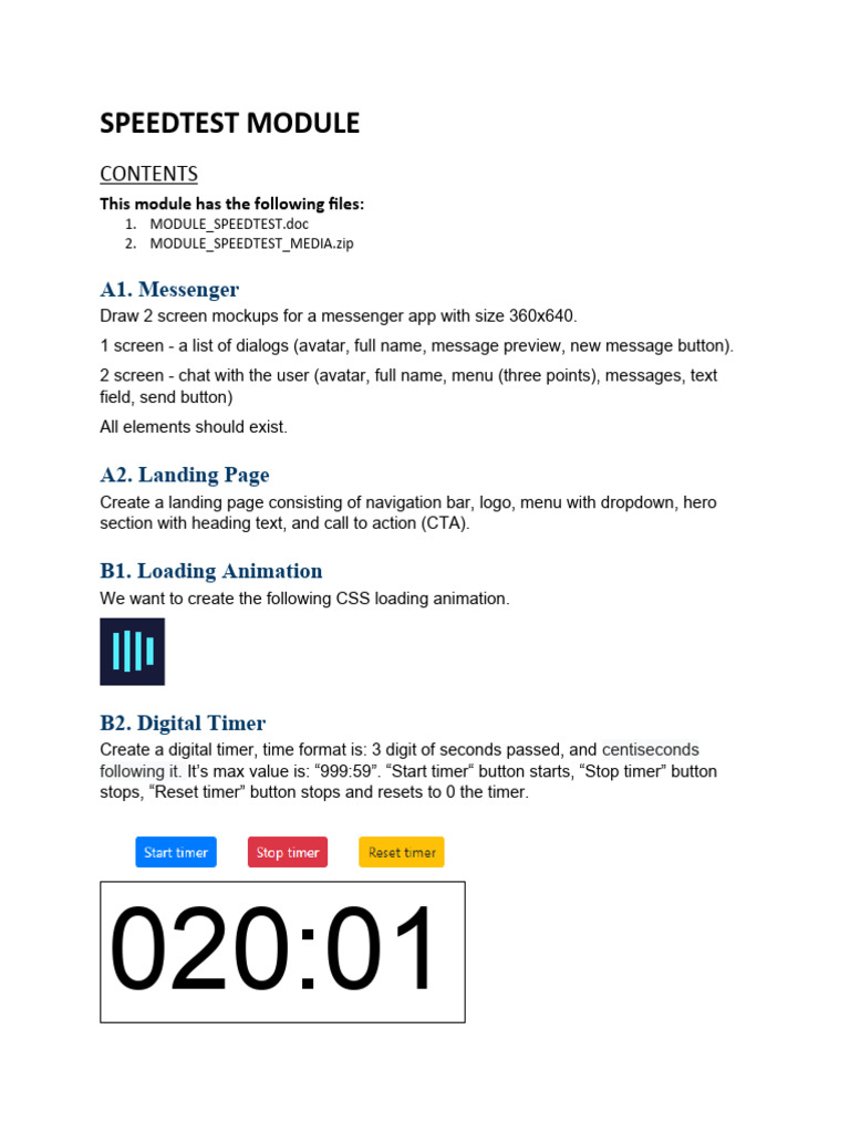 Module Speedtest | PDF