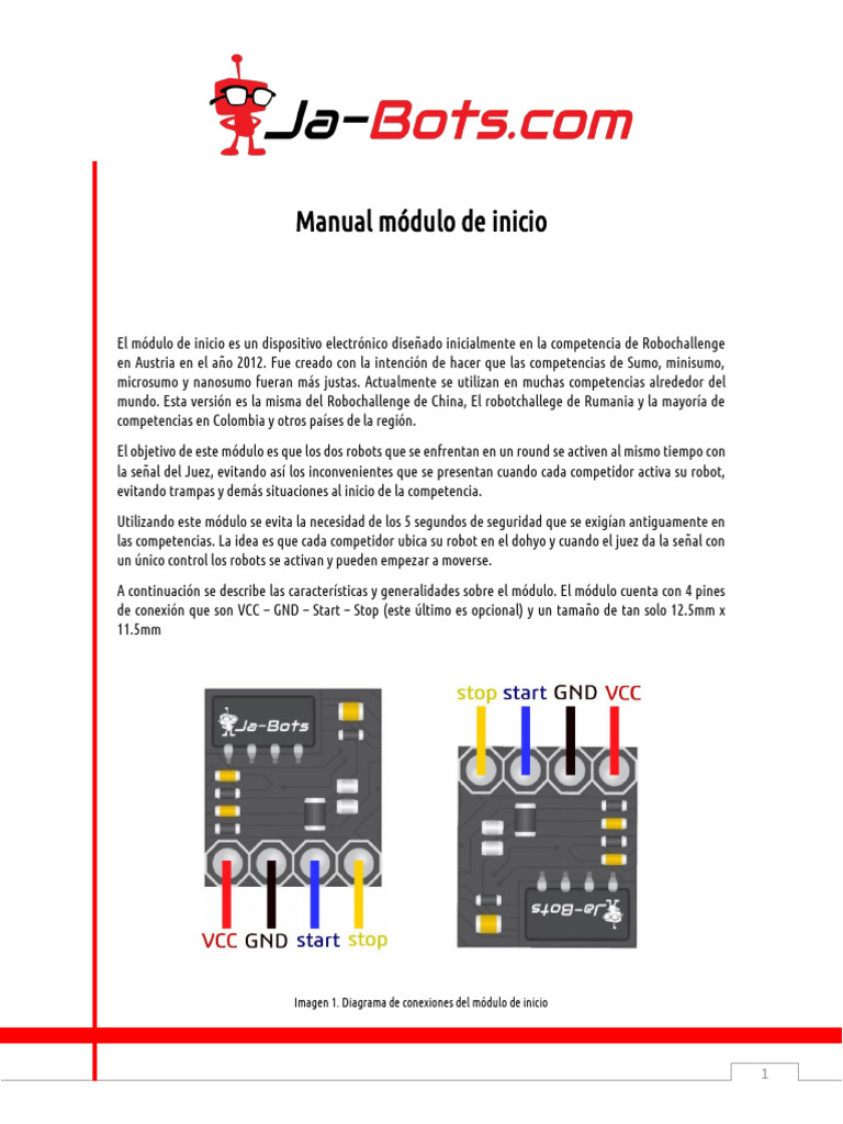 Tutorial Modulo de Inicio y Control Profesional | PDF | Robot | Robótica