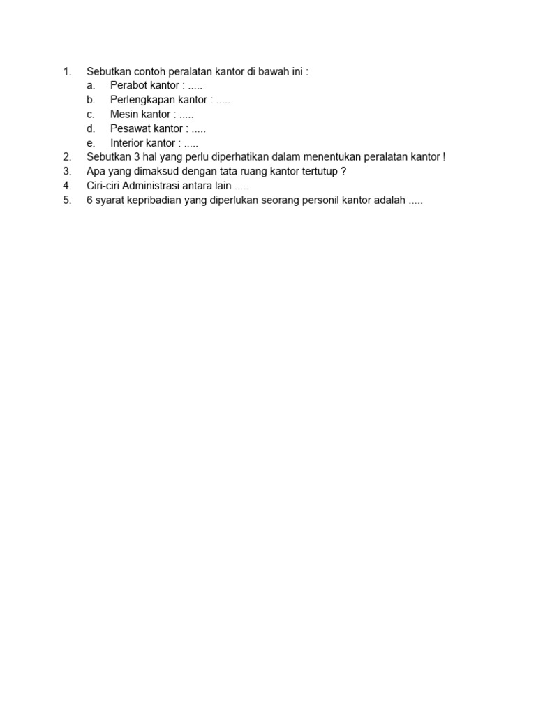 2 SOAL Essay USP C1 Administrasi Umum 2024 | PDF