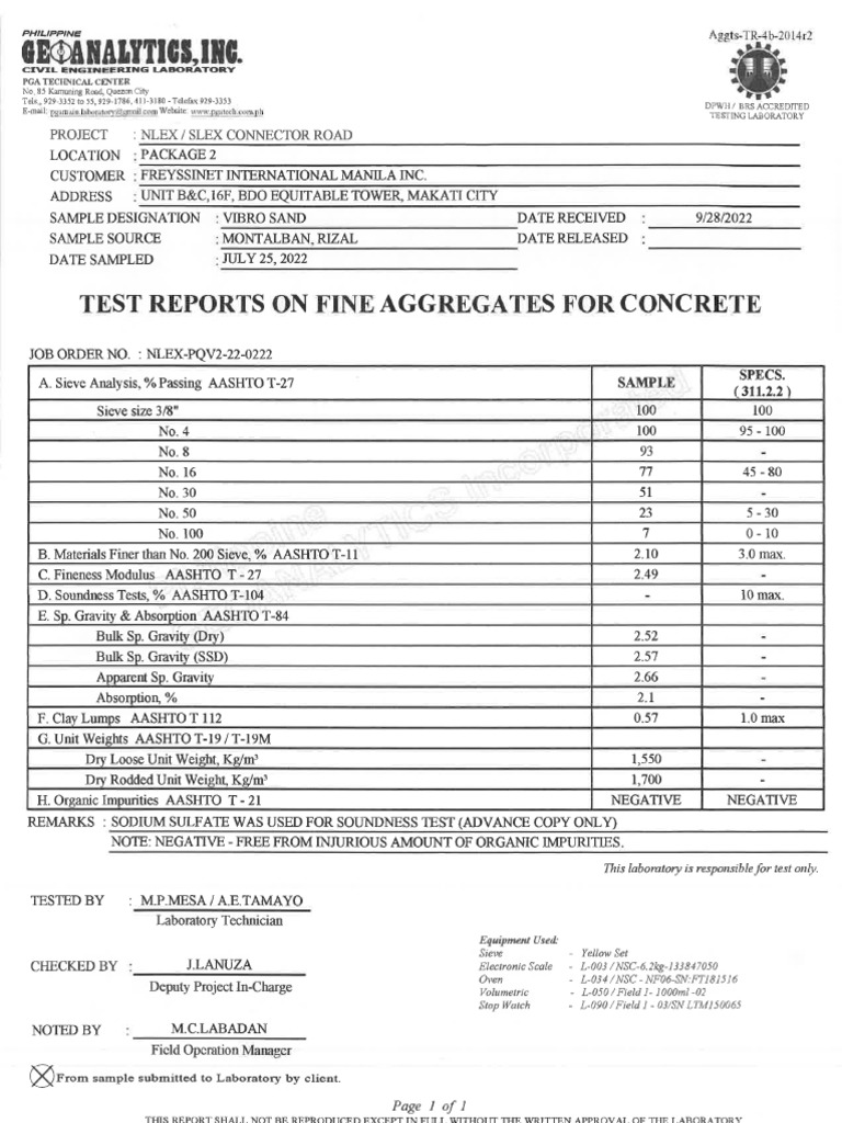 Test Result Advance | PDF