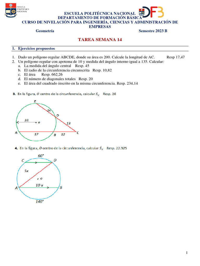 Deber geometría semana 13-14 | PDF