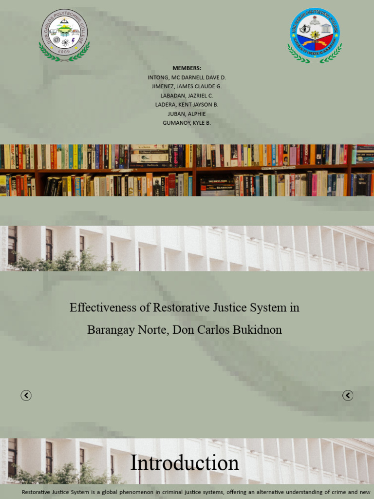 Restorative Justice System Final | PDF | Restorative Justice | Justice
