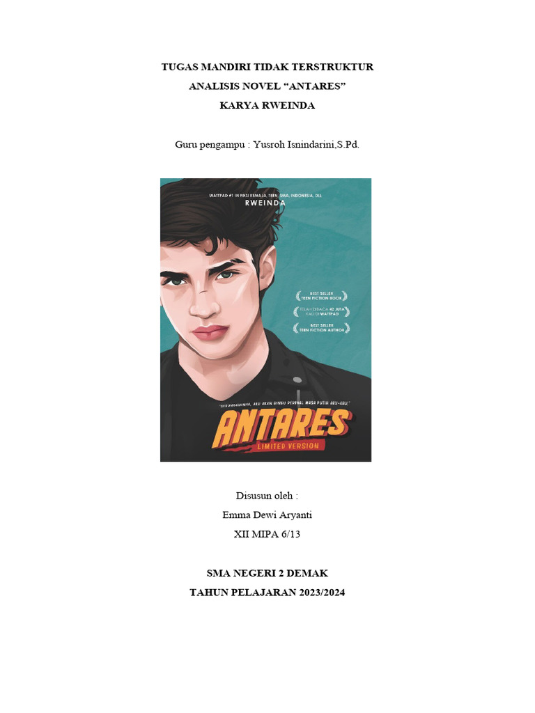 Analisis Novel Antares | PDF