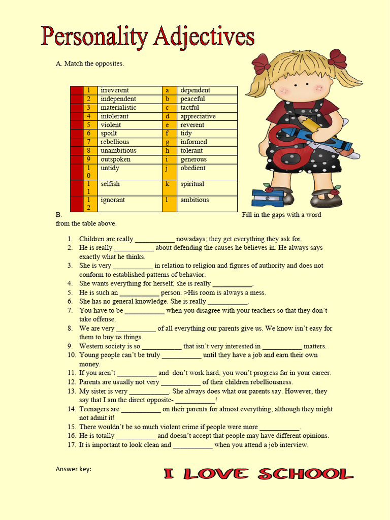 Personality Adjectives | PDF