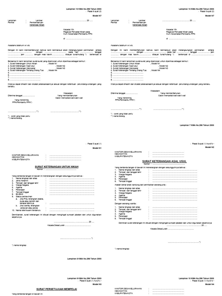Formulir N1 N7 | PDF