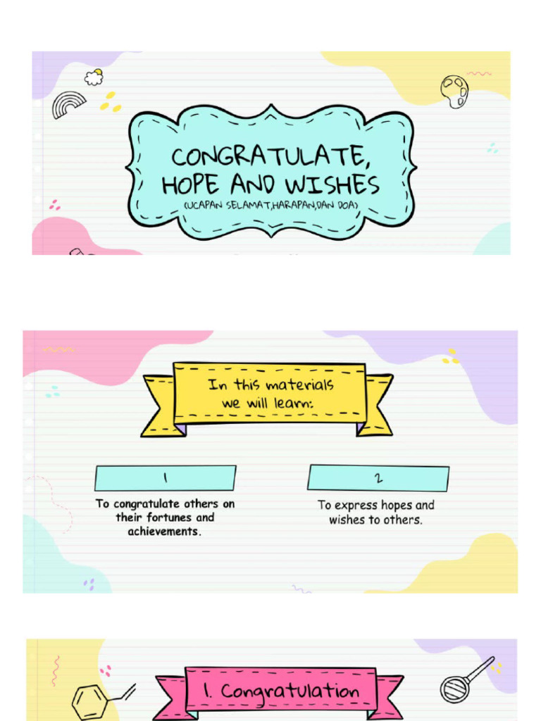 Congratulate, Hope, and Wishes | PDF