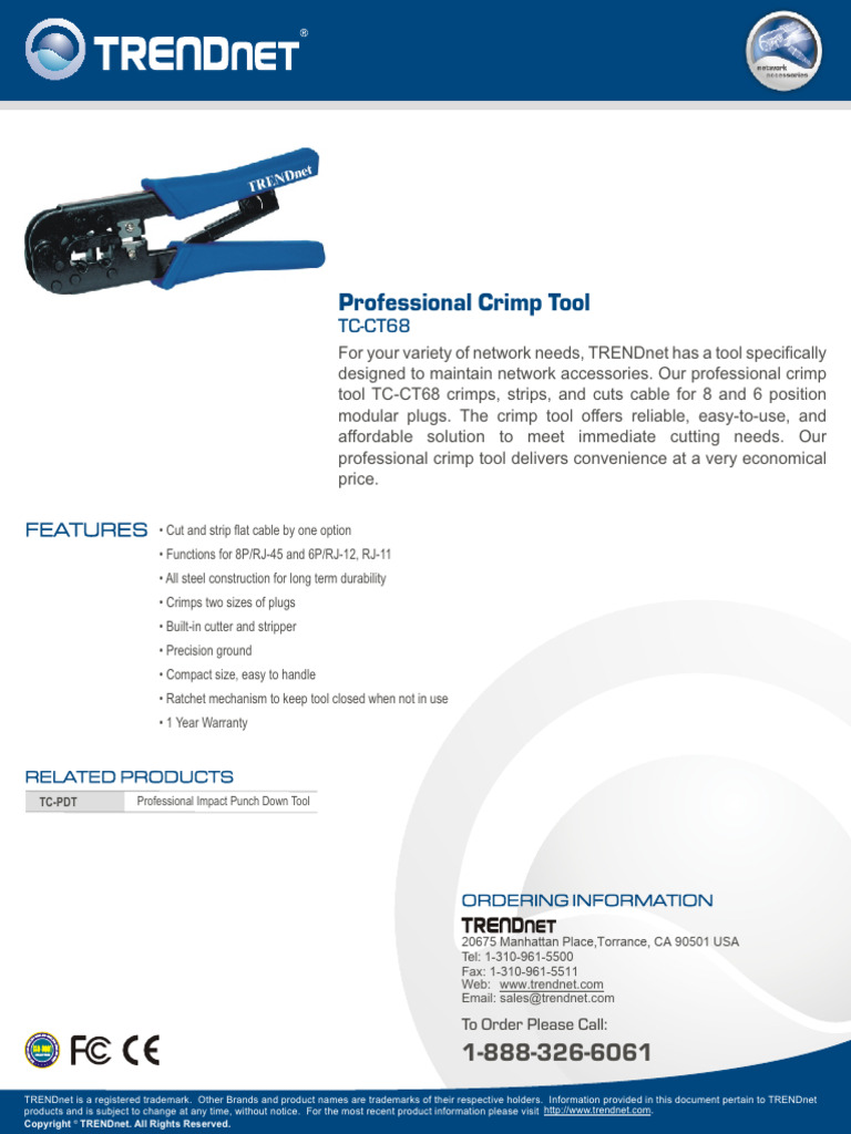 EN_Spec_TC-CT68 | PDF | Computing | Equipment