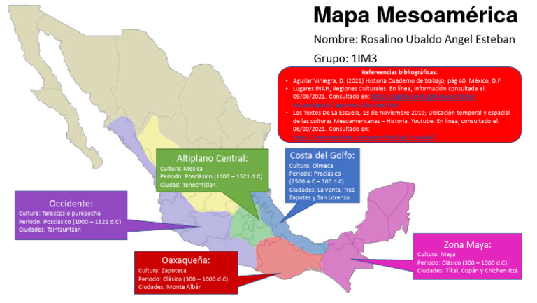 Mapa De Las Regiones Culturales De Mxico Mexico
