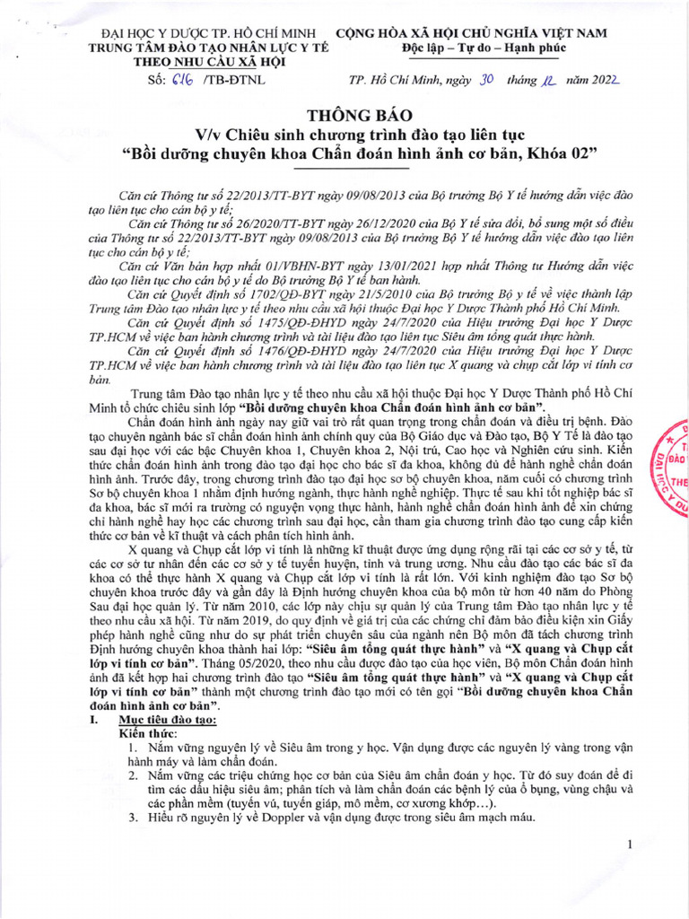 TBCS - Chẩn đoán hình ảnh cơ bản - K2 | PDF