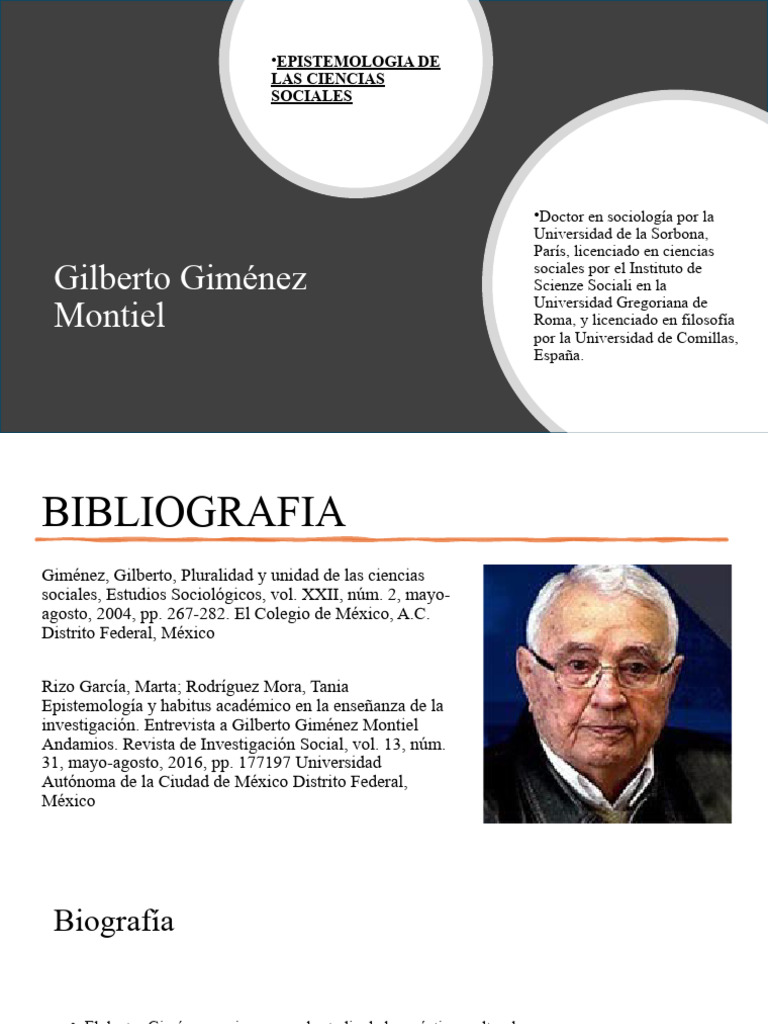 Gilberto Giménez Montiel | PDF | Ciencias sociales