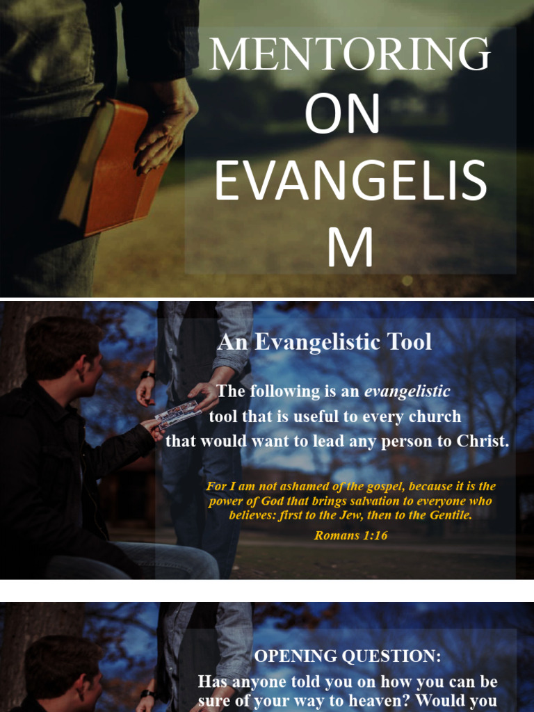 Mentoring On Evangelism | PDF | Jesus | Epistle To The Romans