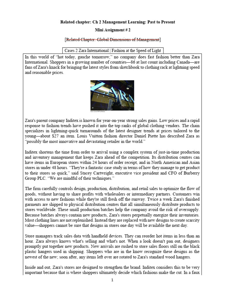 Mini-Assignment 2 - ZaraIntl | PDF | Fashion | Clothing