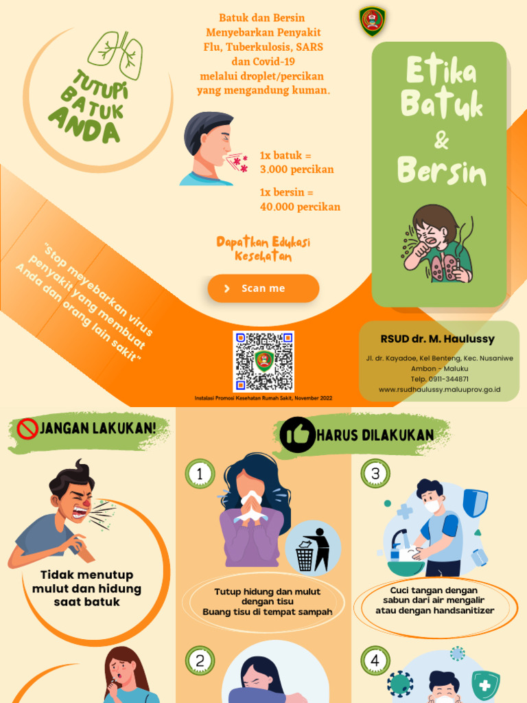 Leaflet - Etika Batuk & Bersin 01 - RSUD Dr. M. Haulussy | PDF