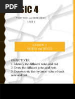 MAPEH 4. Lesson 1 - Notes and Rest | PDF