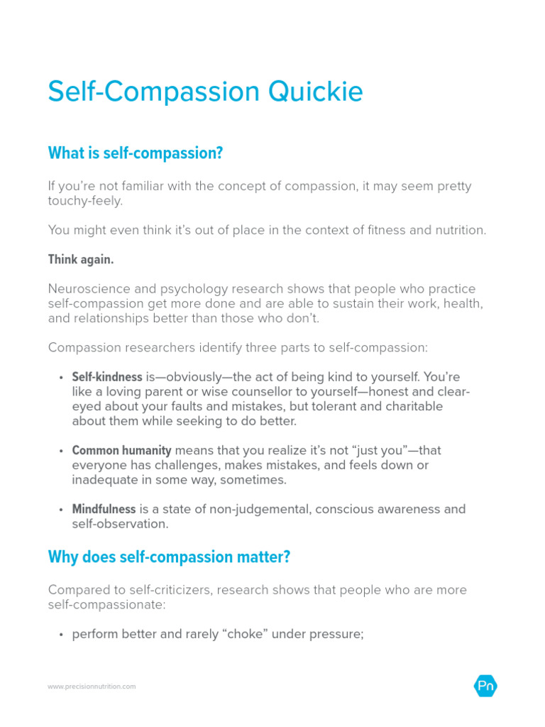 Self Compassion | PDF | Compassion | Metaphysics Of Mind