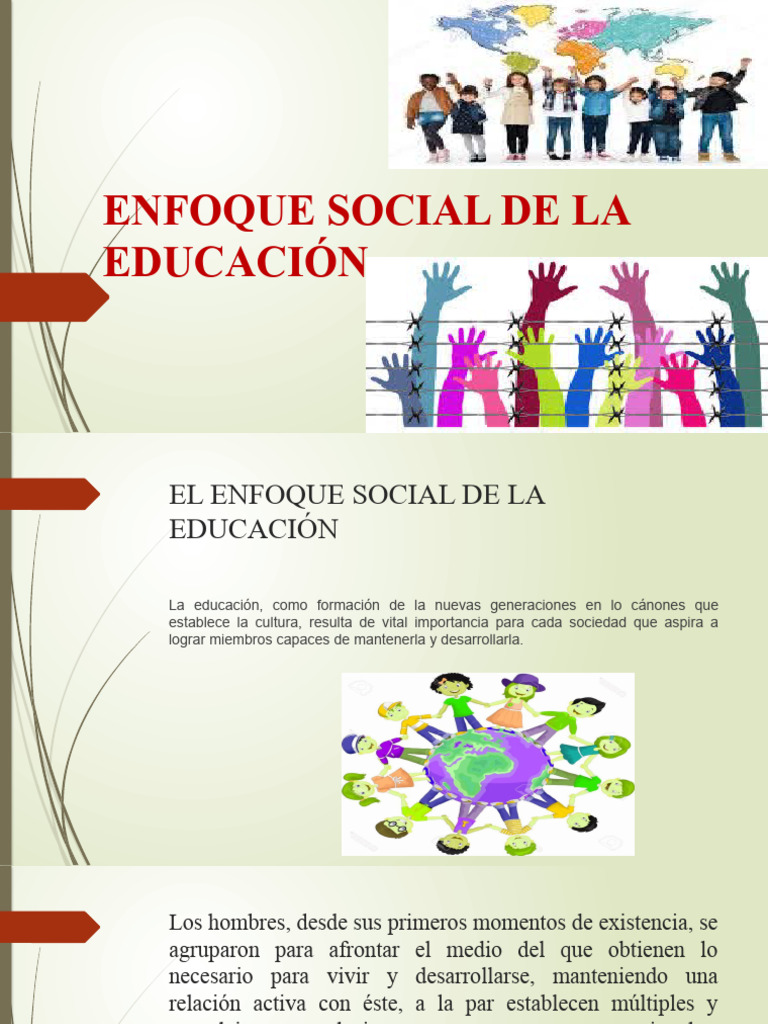 Enfoque Social de La Educación | PDF