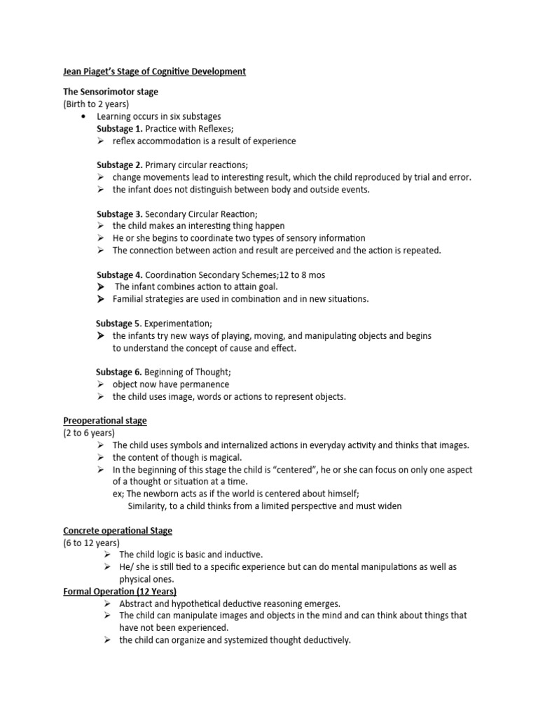 Jean Piaget Cognitive Development | PDF | Cognitive Science | Neuroscience