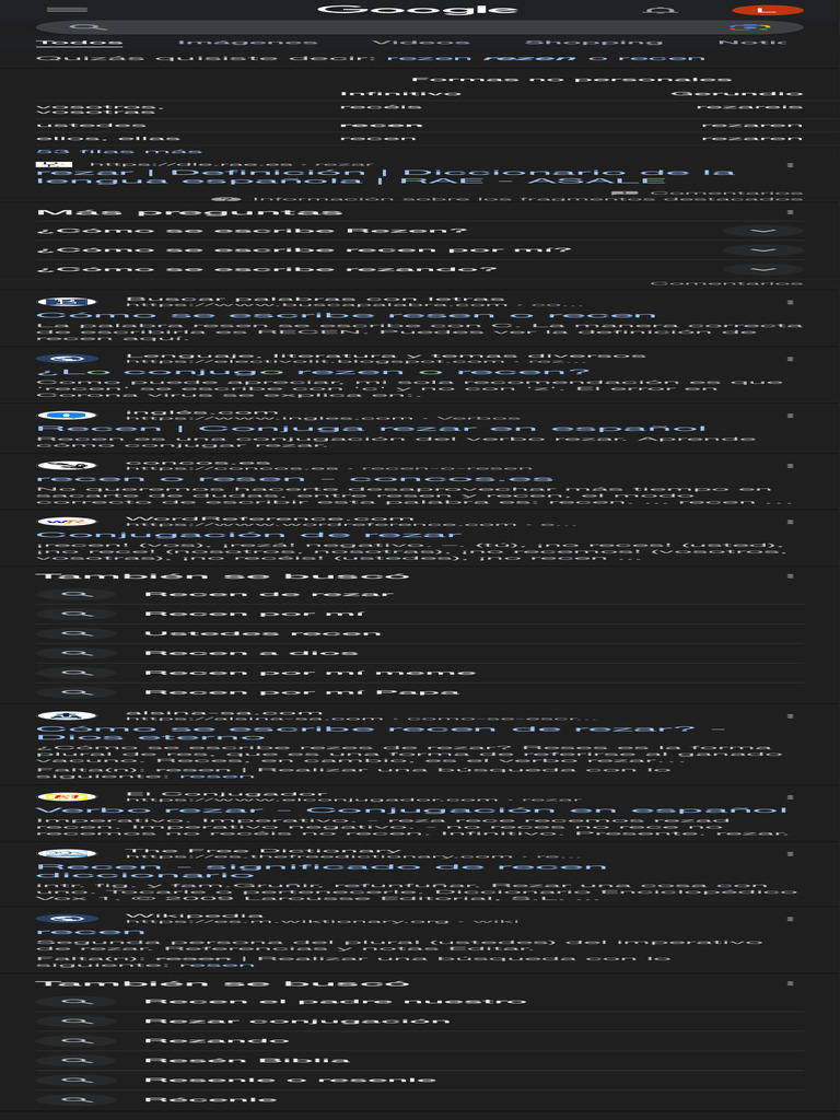 Rezen Resen o Recen - Buscar Con Google | PDF | Lengua española ...