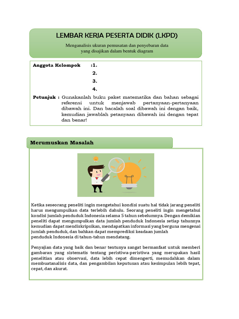LKPD: Analisis Data Penduduk | PDF | Seni