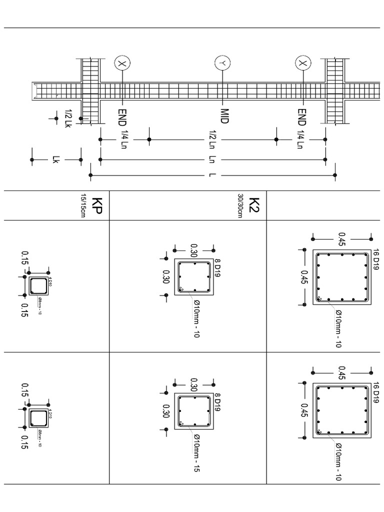 Contoh Penulangan Kolom Struktur | PDF