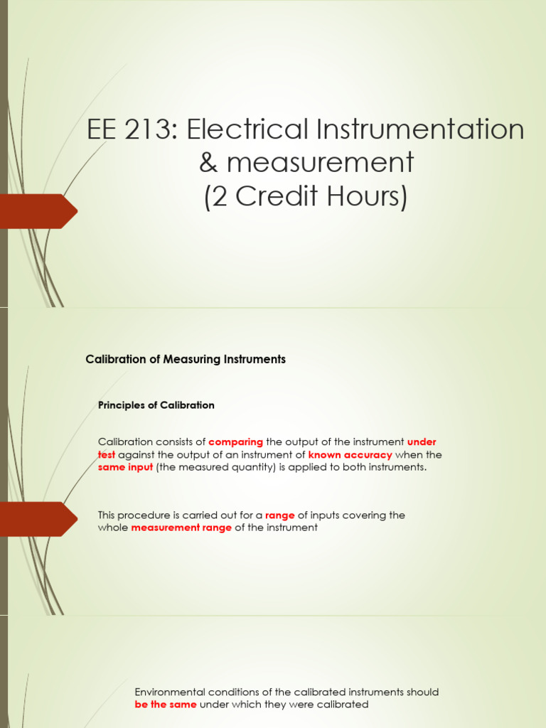 Lecture 7 | PDF | Calibration | Accuracy And Precision