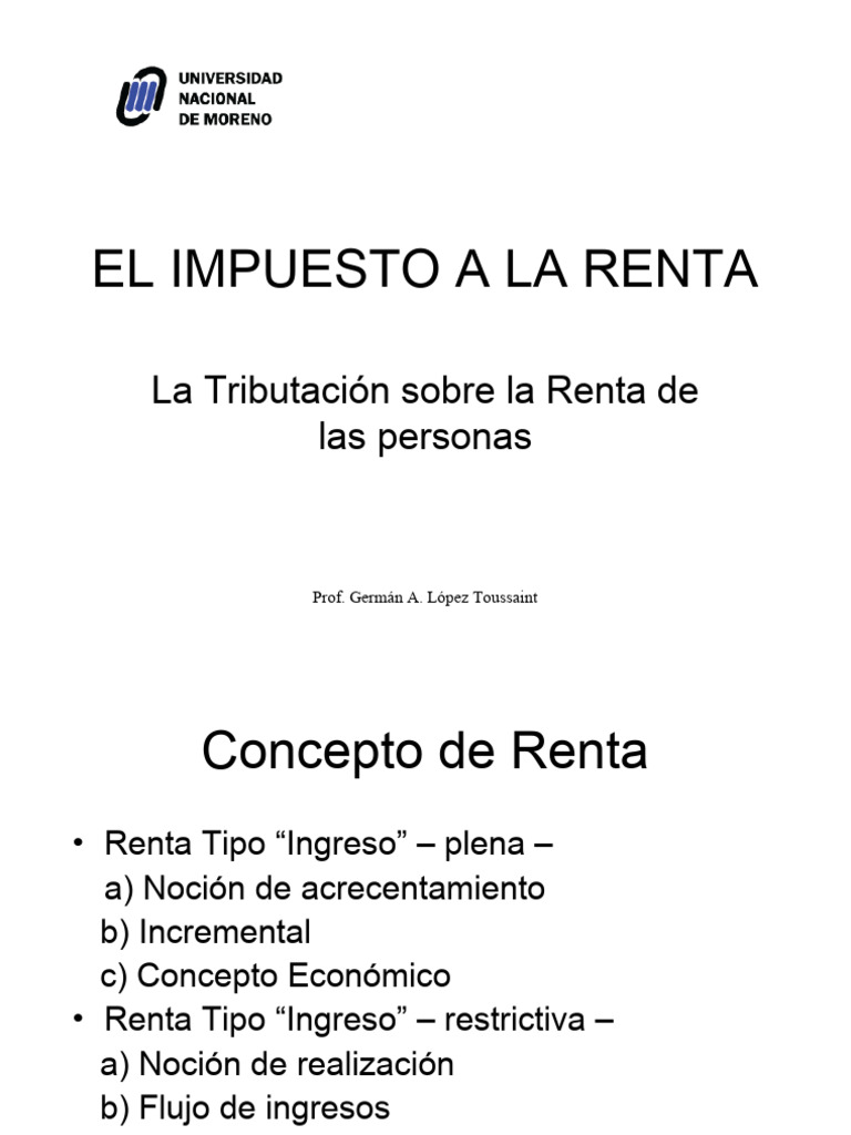 Conceptos de Impuesto a la Renta | PDF | Impuestos | Impuesto sobre la renta