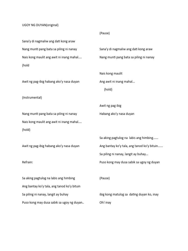 UGOY NG DUYAN (o-WPS Office | PDF