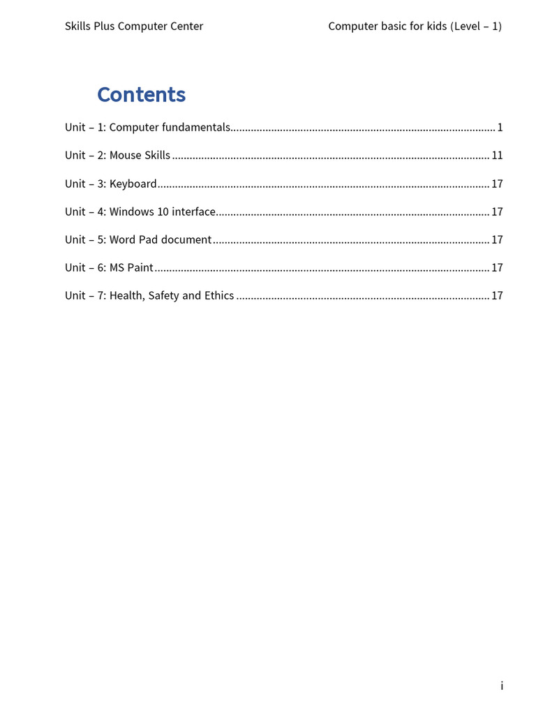 Computer Basic For Kids Level 1 | PDF | Computer Network | Internet