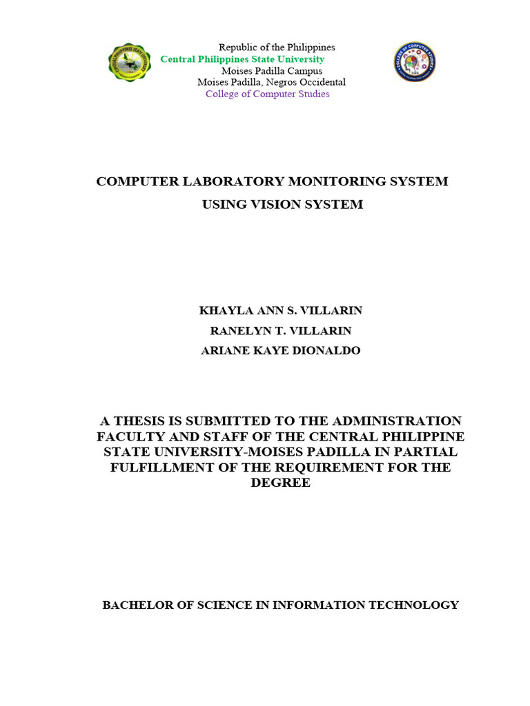 Computer Lab Monitoring System Thesis | PDF | Access Control | Surveillance