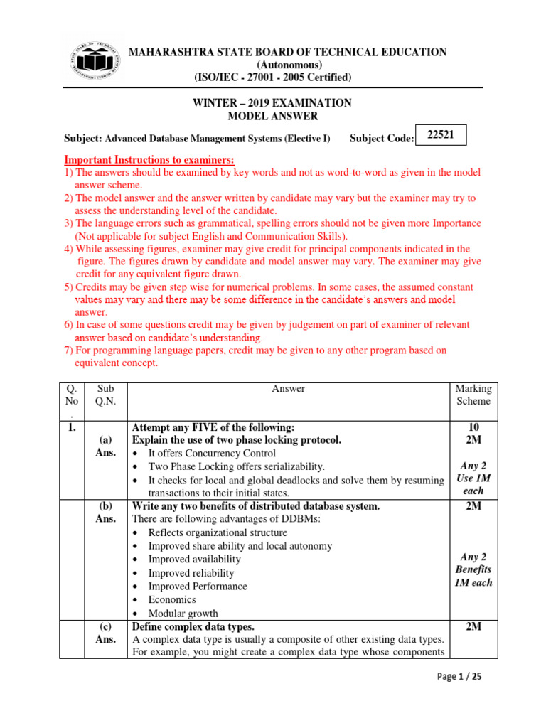 22521-2019-Winter-Model-Answer-Paper (Msbte Study Resources) | PDF | No ...