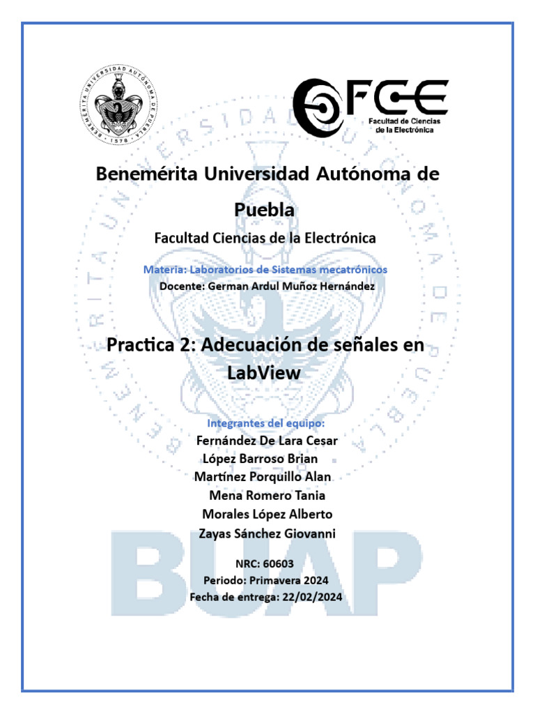 Reporte P2 E2 | PDF | Adquisición de datos | Mecatrónica