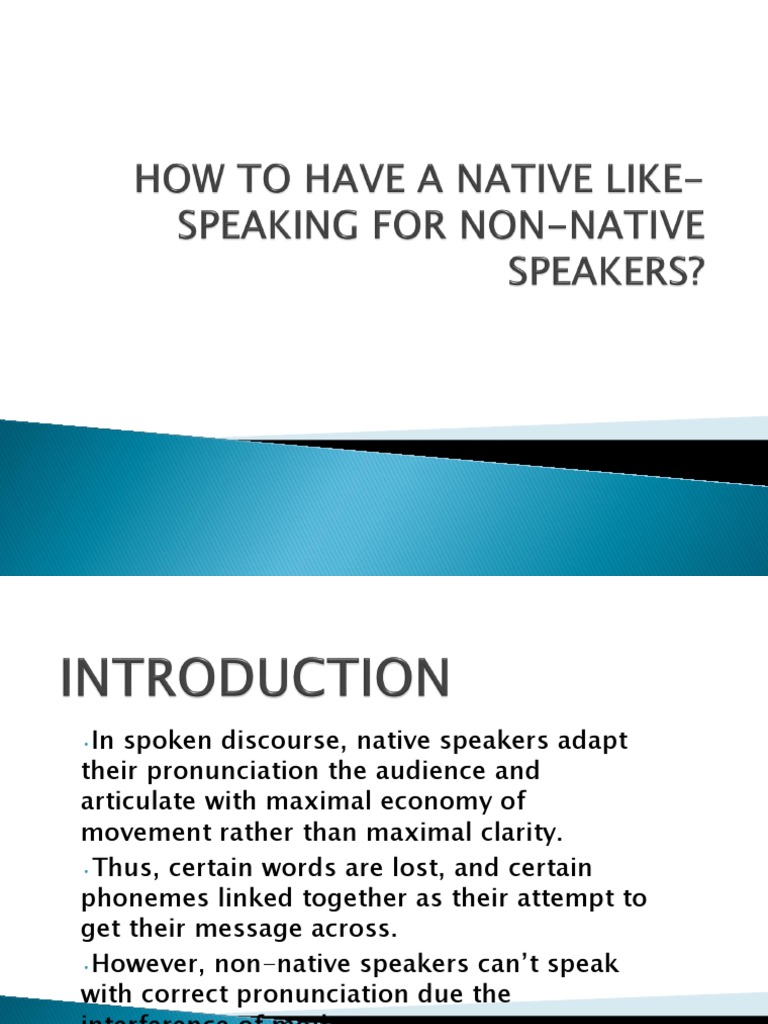 Non-Native English Pronunciation Tips | PDF | Stress (Linguistics ...