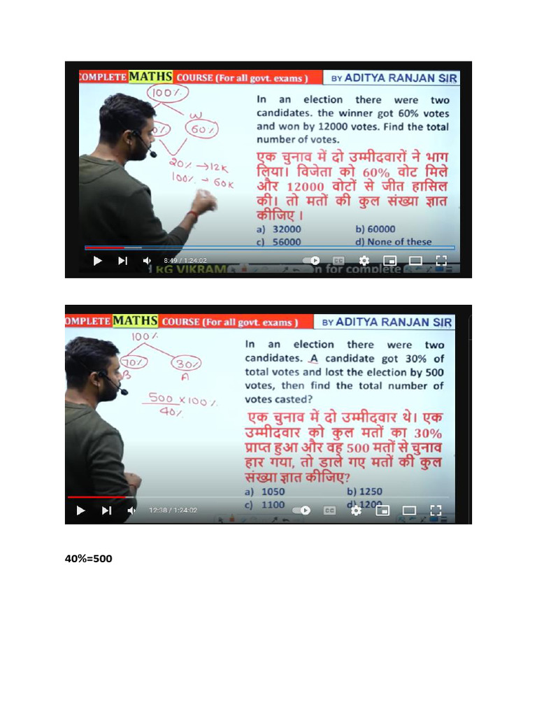 Percentage Aditya Complete | PDF | Physical Quantities | Mathematics