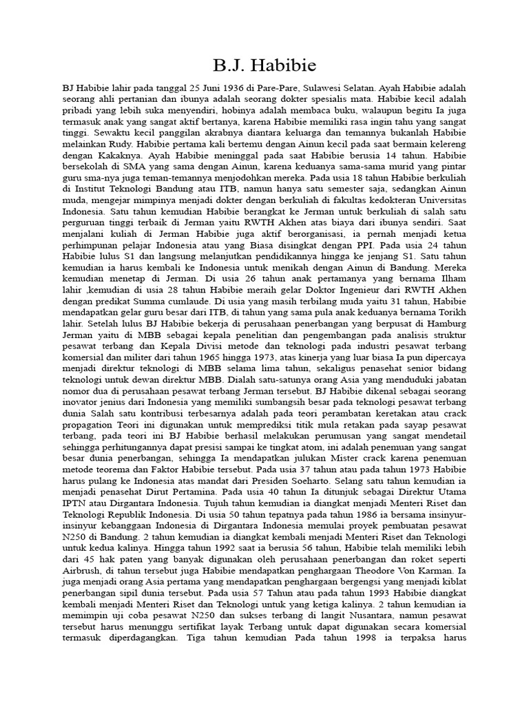 Biografi BJ Habibie | PDF