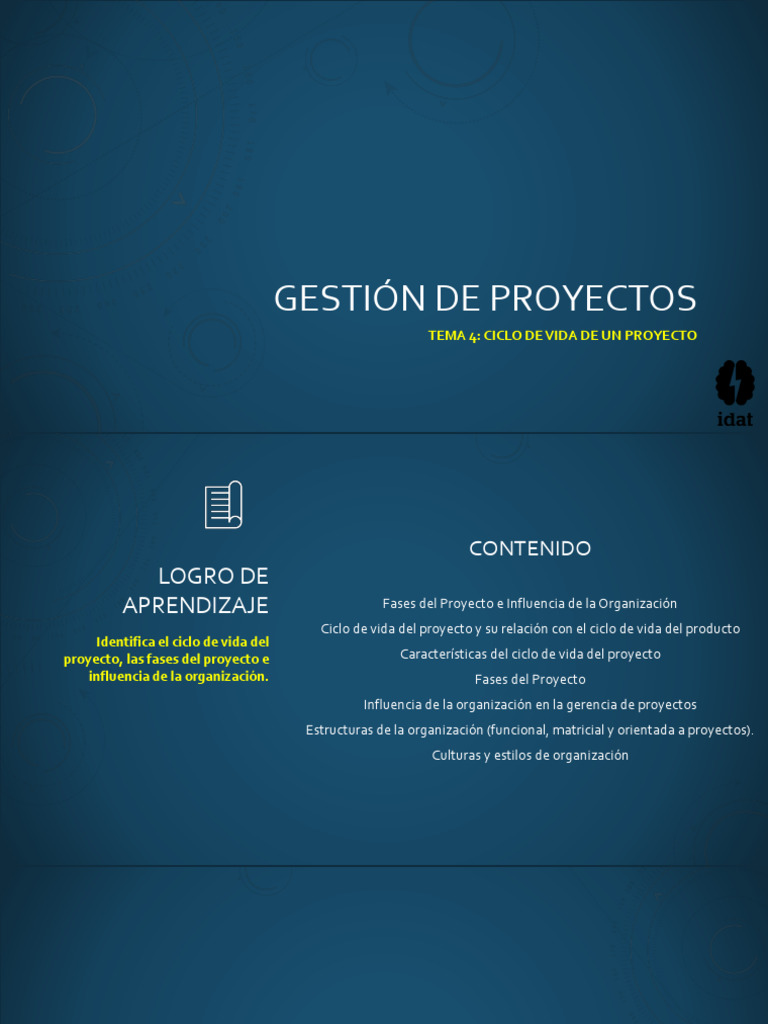 04 Ciclo De Vida De Un Proyecto Pdf Evaluación Del Ciclo De Vida